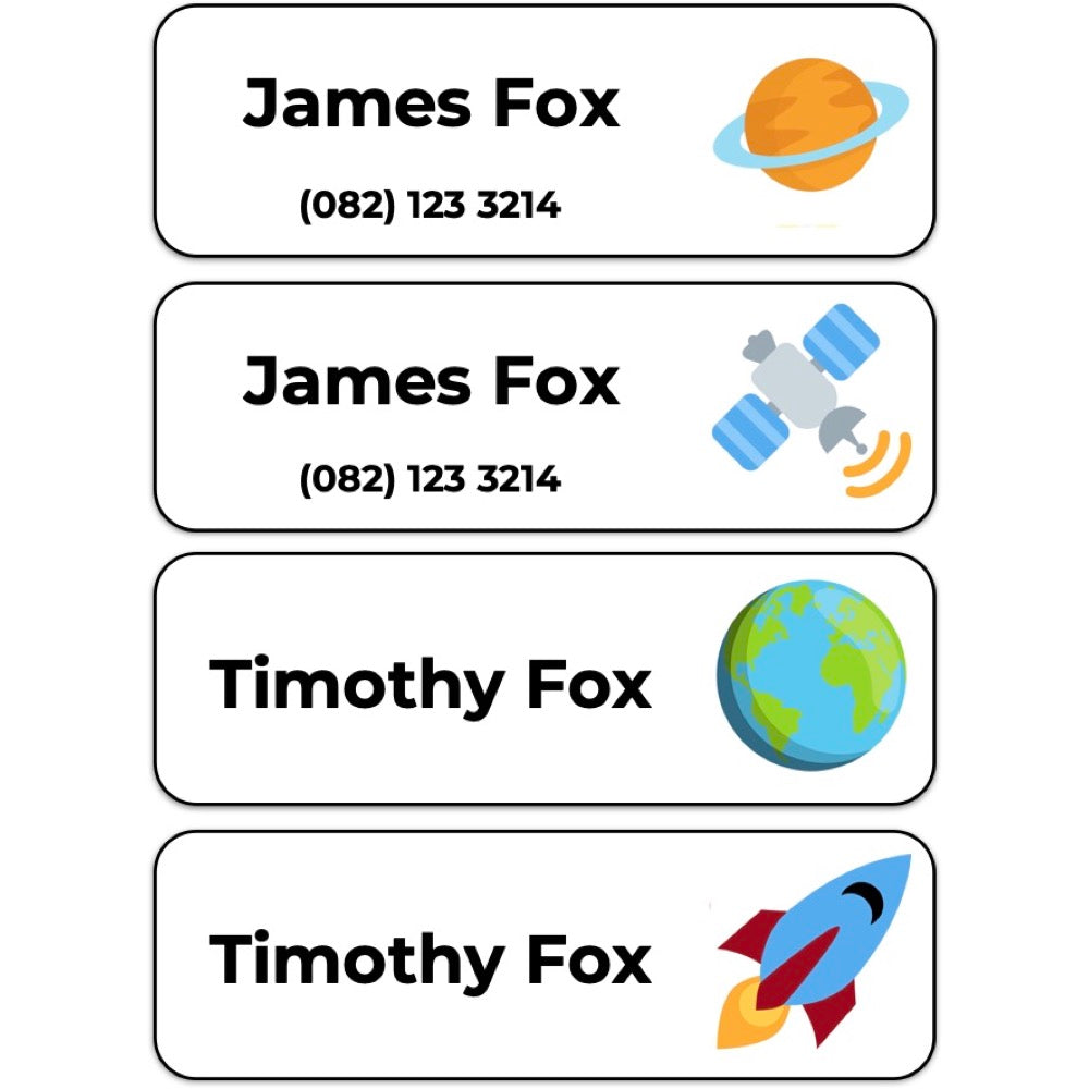 Large School Labels - Space | 20-Pack | Classic – Lulu Labels