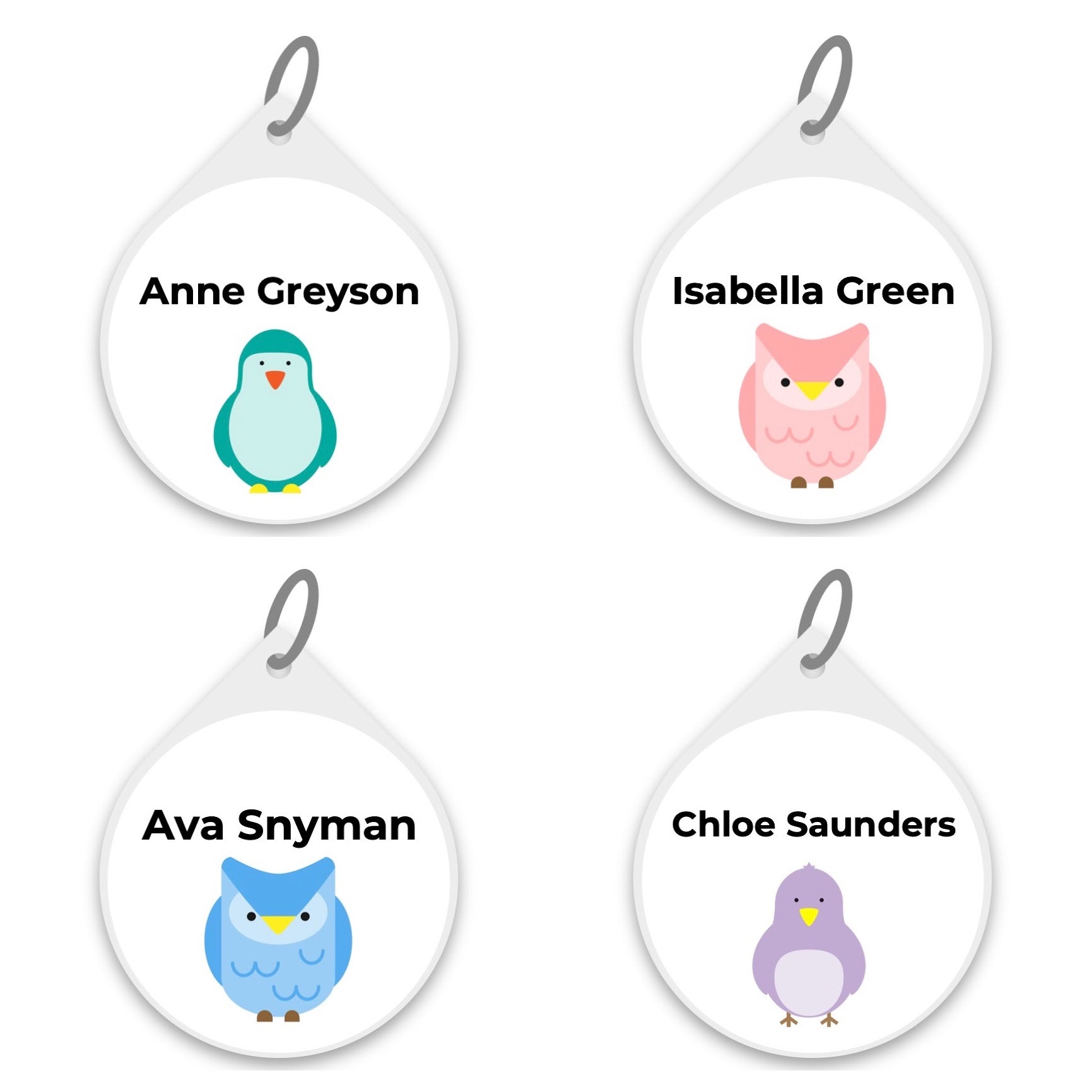 Birds Bag Tags | Kids' School Bag Labels – Lulu Labels