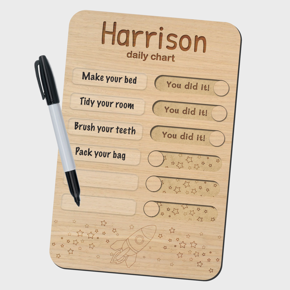 Space Kids Chore Chart – Lulu Labels