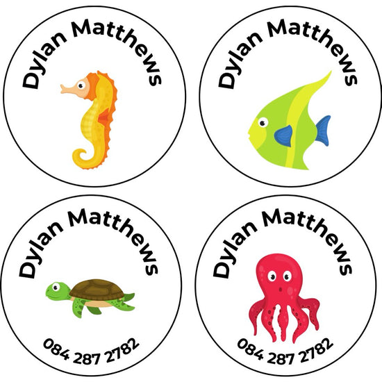 Circle Labels (Original) - 20 pack - Sea Creatures – Lulu Labels