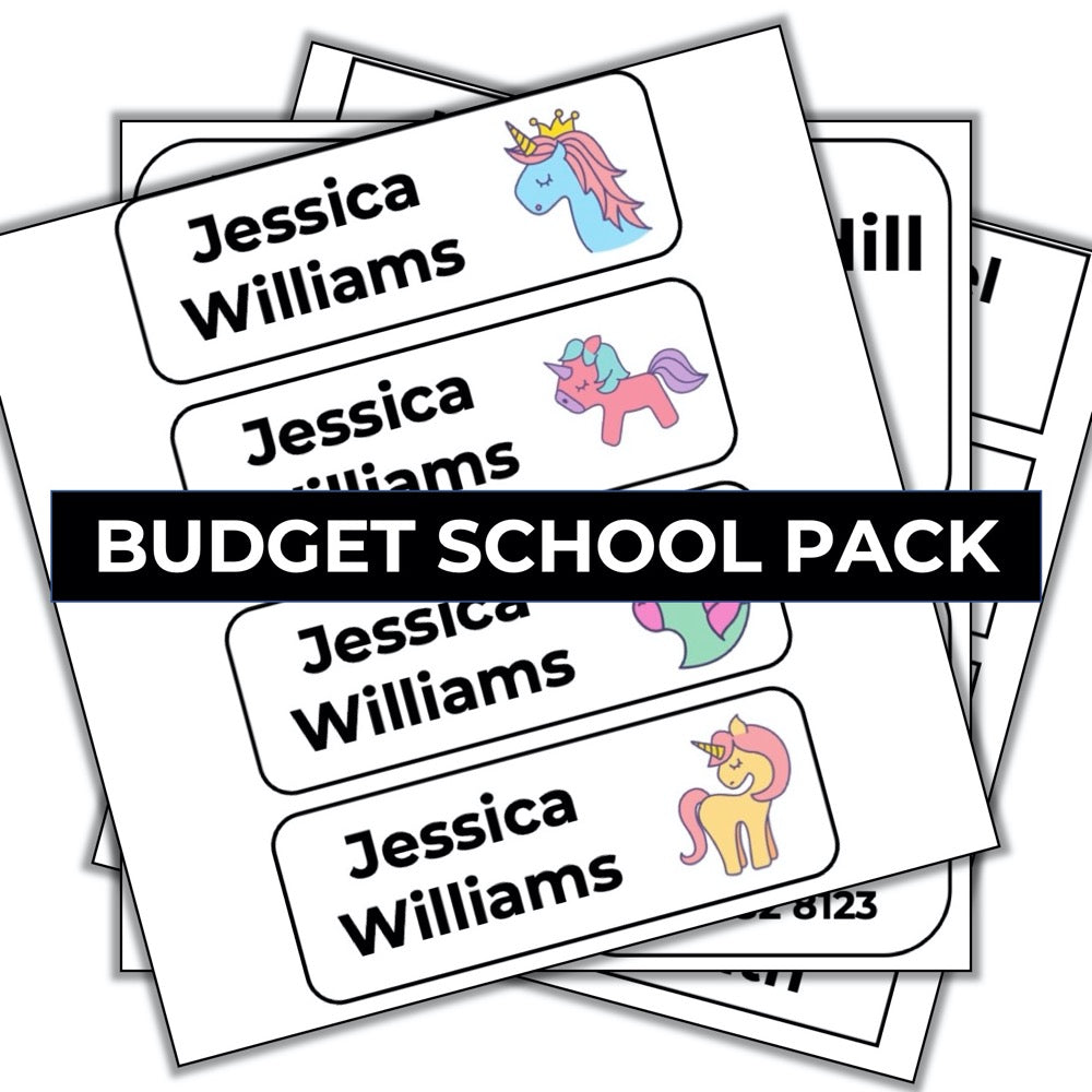 Budget School Label Pack (Original) | Labels Set – Lulu Labels