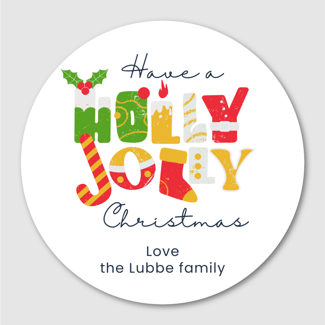 Holly Jolly Christmas Gift Labels – Lulu Labels